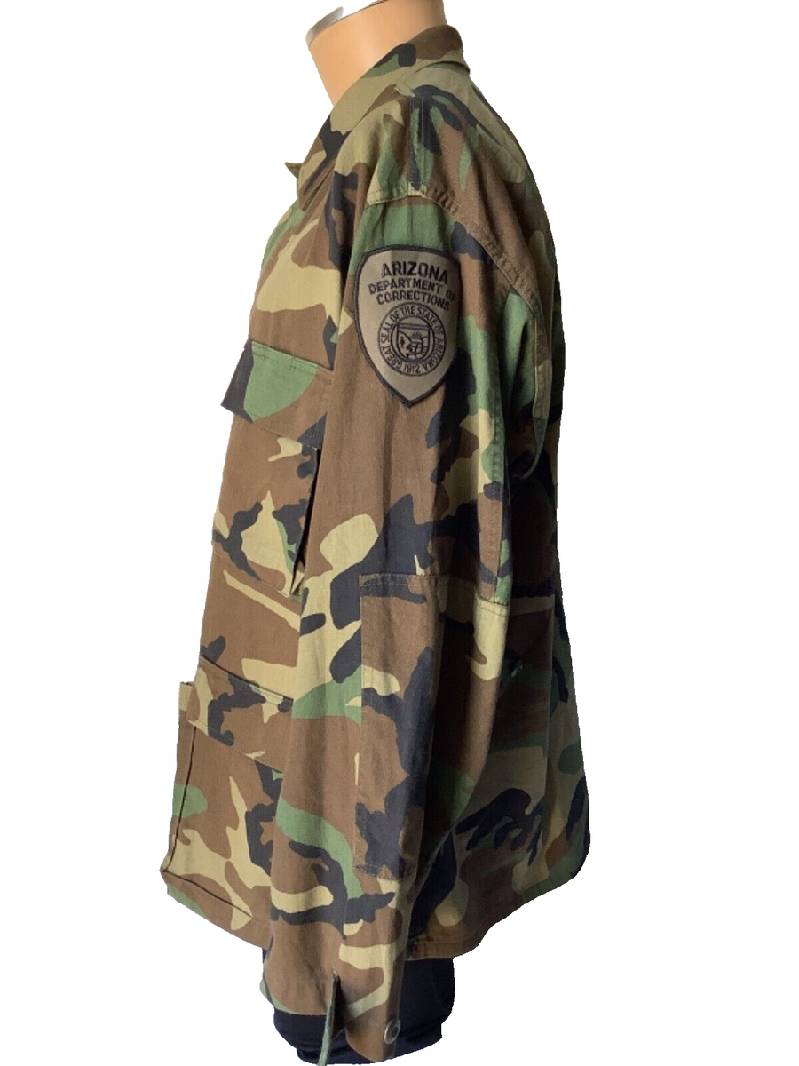 US DOC Department of Corrections Coat Woodland Pattern Large Regular ...